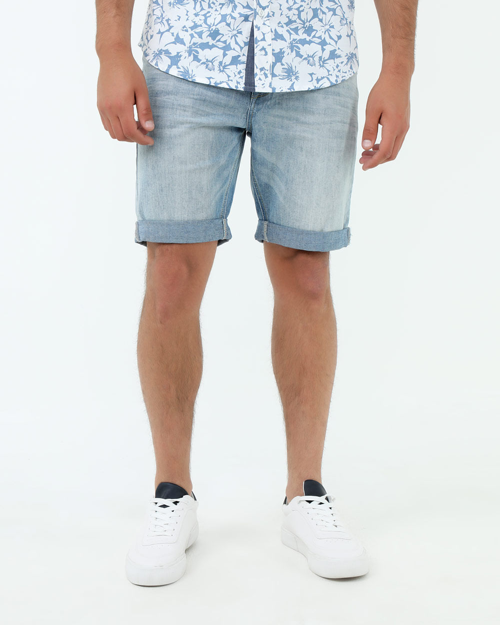 Bermuda Denim Hombre Marcelo Blanco Talla 34 | Hawk - topitop
