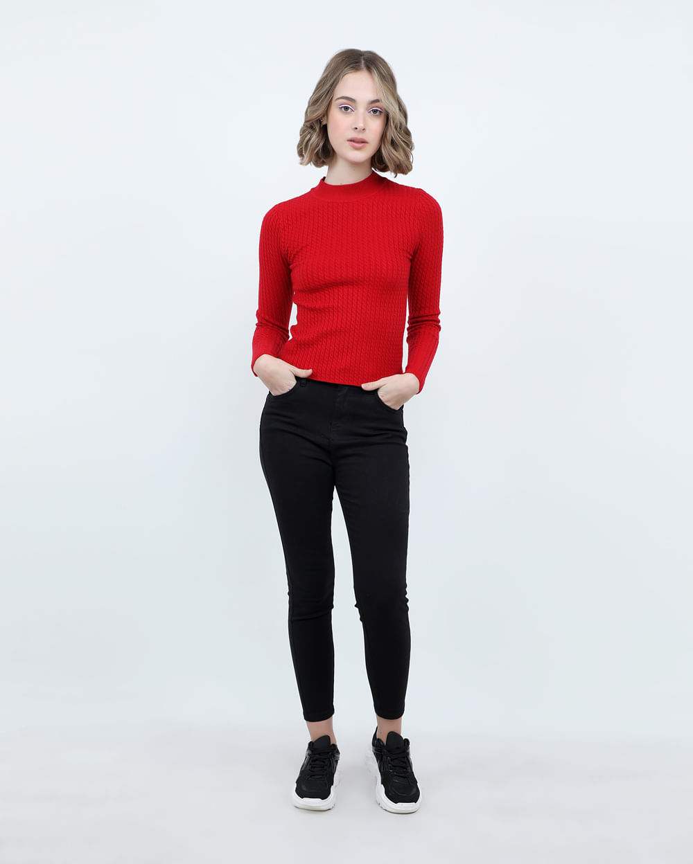 Chompa Mujer Alto Rojo | Xiomi - topitop