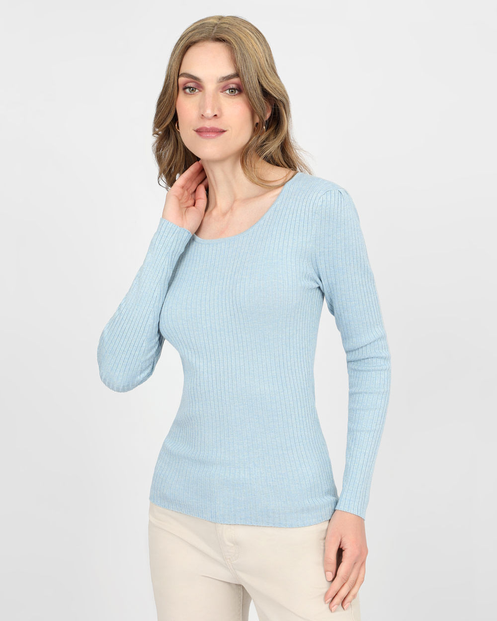 Chompa Mujer Fabiana Celeste Ártico | Topitop.pe - topitop