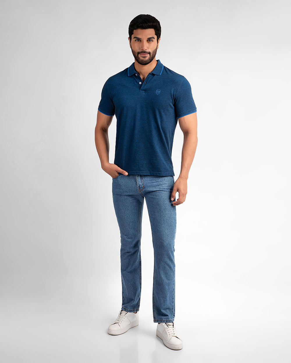 Polo Cuello Camisa Hombre Ashyto Azulino | Topitop.pe - topitop