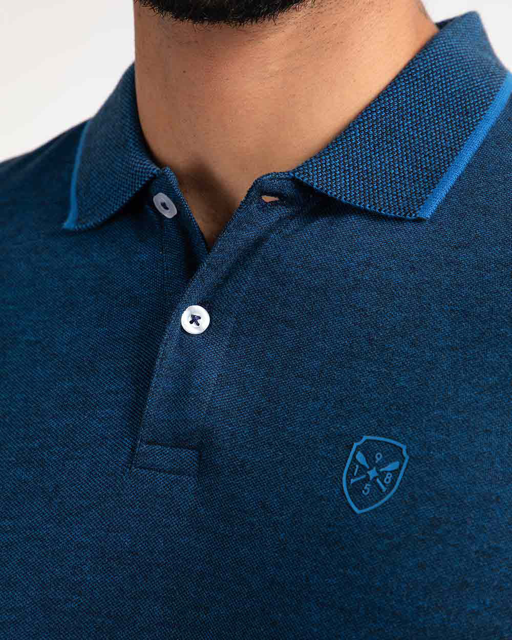 Polo Cuello Camisa Hombre Ashyto Azulino | Topitop.pe - topitop