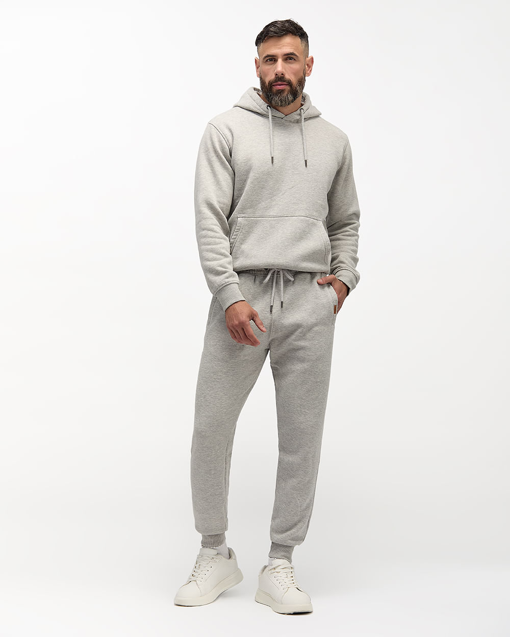 Jogger Hombre Juan Core Gris Fit Poly Htr | Topitop.pe - topitop