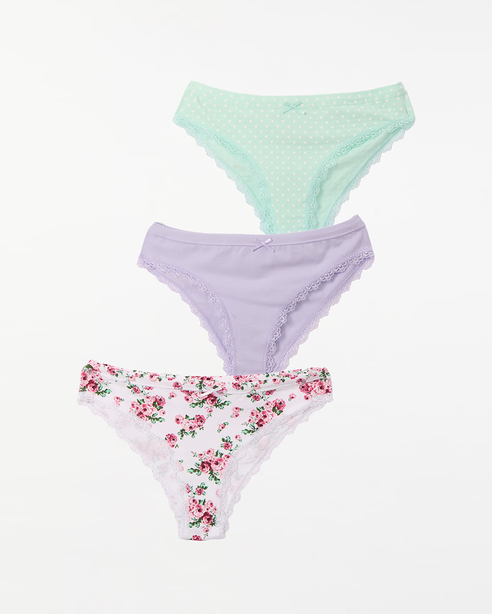 Trusas Pack x 3 Mujer New Xenia Blanco/Aqua/Lila | Topitop.pe - topitop